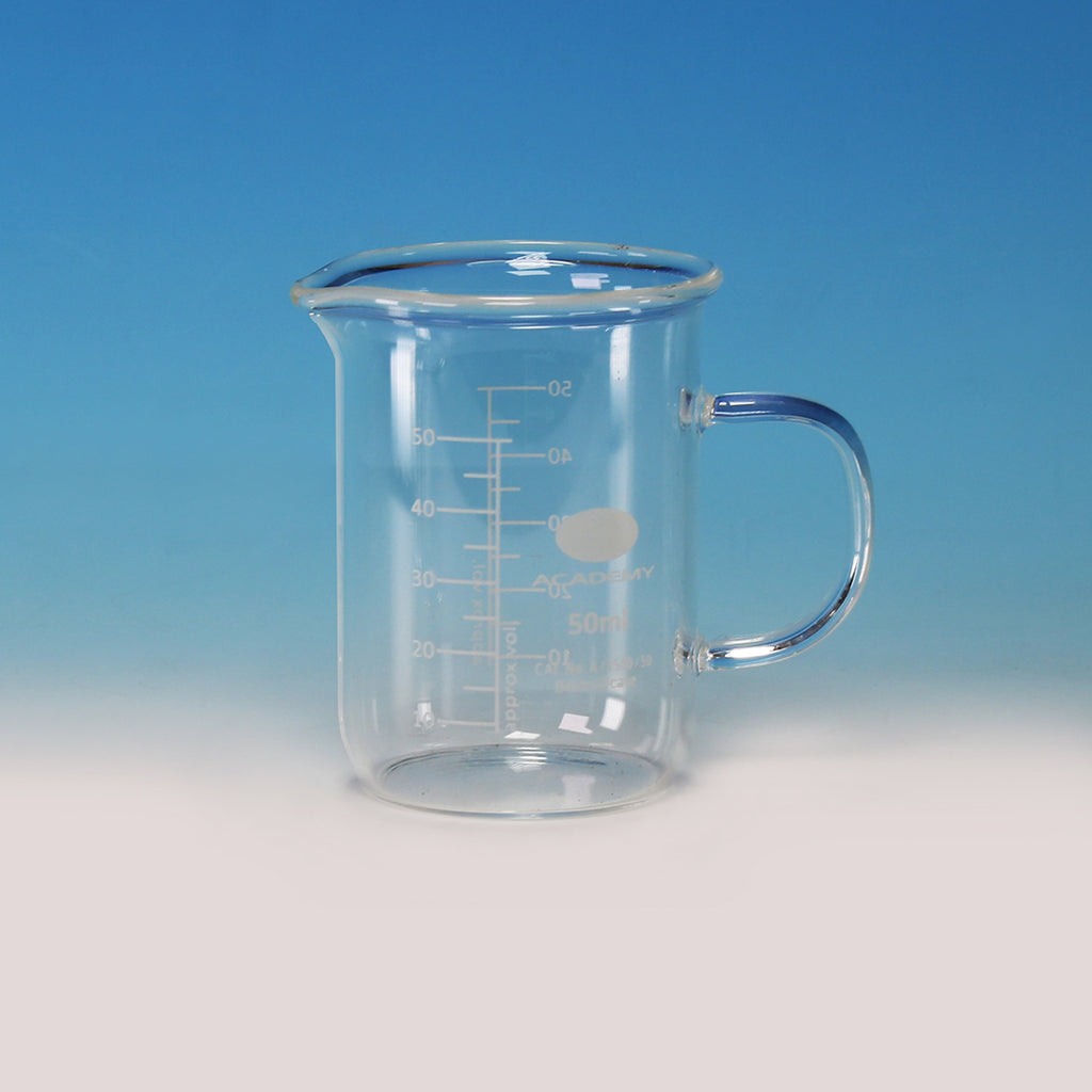 MEASURING JUG BORO. GLASS BEAKER SHAPE WITH HANDLE 50ML ...