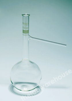 DISTILLATION FLASK PYREX GLASS TO ASTM E133 75º ARM 125ML ...